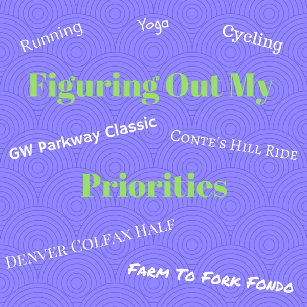 Figuring Out My Fitness Priorities : Got2Run4MeRunning With Perseverance